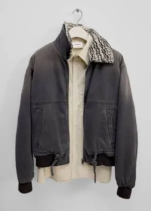 Axel Arigato Axis Denim Jacket With Removable Collar - Grey