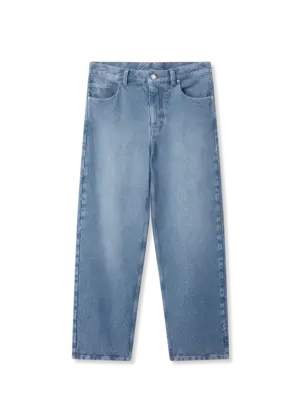 Axel Arigato Twill Relaxed Jeans - Mid Blue