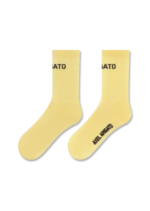 Axel Arigato Logo Crew Socks - Light Yellow