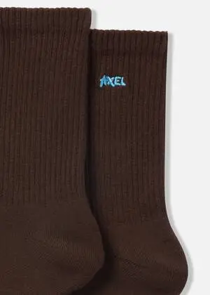 Axel Arigato Embroidered Logo Crew Socks - Pinecone