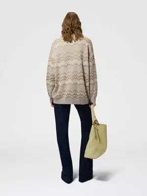 Missoni Zig Zag Viscose And Wool Turtleneck Sweater