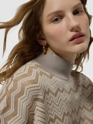 Missoni Zig Zag Viscose And Wool Turtleneck Sweater