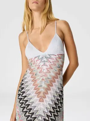 Missoni Sleeveless Long Dress With Contrast Bodice