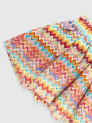Missoni Pure Cotton Mini Skirt With Zig Zag Motif - Multicoloured