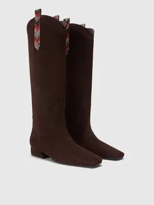 Missoni Suede Boots With Lace Detail