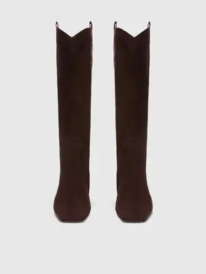 Missoni Suede Boots With Lace Detail