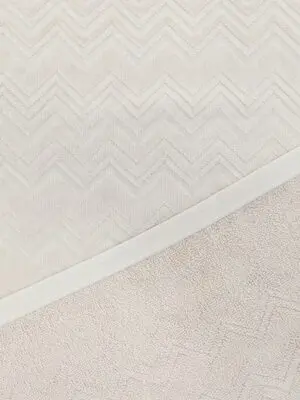 Missoni Piece Bath Towel Set In Cotton Terry With Zigzag Pattern - Brown
