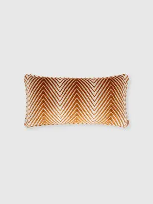 Missoni Ziggy 30x60 Cm Viscose Blend Zigzag Cushion - Orange Multicoloured