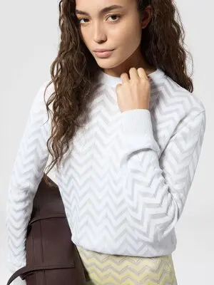 Missoni Chevron Knit Pullover - White