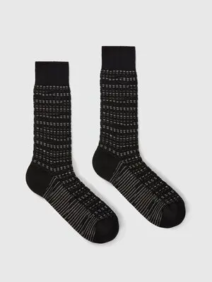 Missoni Mid-length Cotton-blend Socks With Check Pattern - Multicoloured