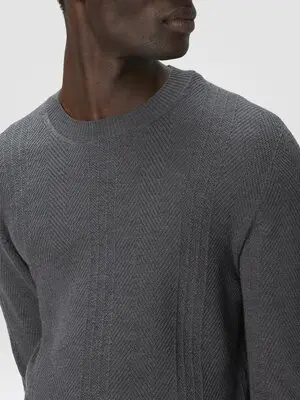 Missoni Crew Neck Sweater In Wool With Chevron Pattern
