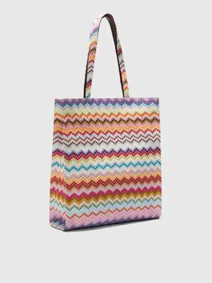 Missoni Leather And Canvas Shopper Bag