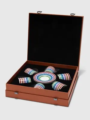 Missoni Waves Set Of 6 Coffee Cups & Saucers