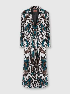 Missoni Breasted Coat With Animalier Pattern - Multicoloured