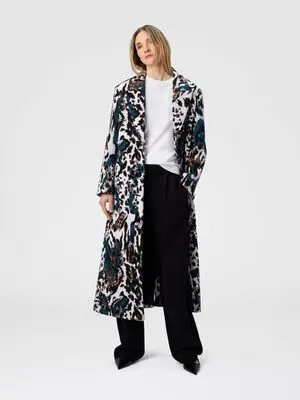 Missoni Breasted Coat With Animalier Pattern