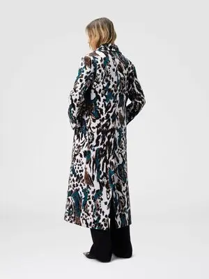 Missoni Breasted Coat With Animalier Pattern
