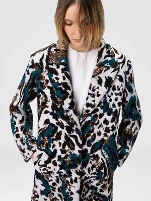 Missoni Breasted Coat With Animalier Pattern