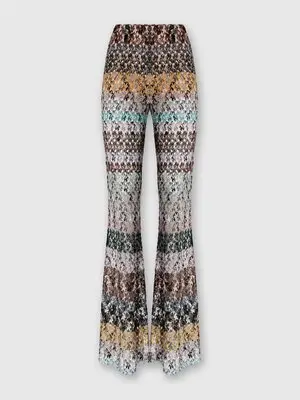 Missoni Flare Pants In Embroidered Lace - Multicoloured