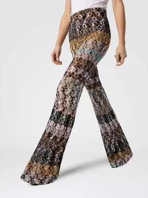 Missoni Flare Pants In Embroidered Lace
