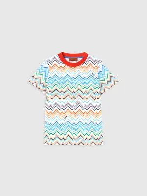 Missoni Shirt In Pure Cotton - White,multicoloured