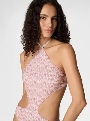 Missoni Lamé Viscose Trikinis With Foliage Motif - Multicoloured