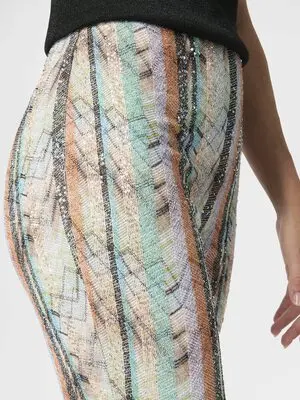 Missoni Technique Mixed Viscose Lamé Flared Trousers