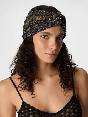 Missoni Headband In Lamé Viscose Blend With Sequins