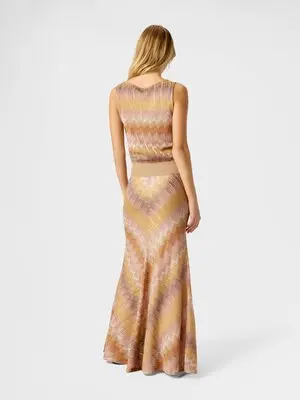 Missoni Pattern Viscose Lamé Tank Top