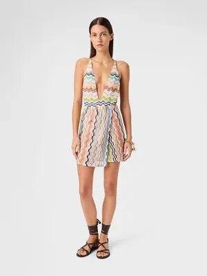 Missoni Pure Viscose Mini Skirt With Greek Motif