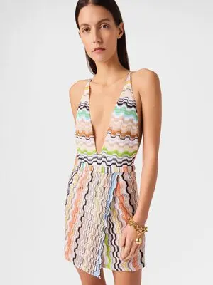 Missoni Pure Viscose Mini Skirt With Greek Motif