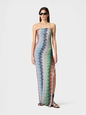 Missoni Long Cover-up With Side Slit And Greek Motif