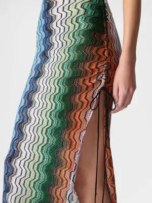 Missoni Long Cover-up With Side Slit And Greek Motif