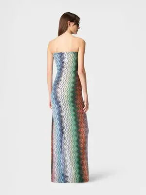 Missoni Long Cover-up With Side Slit And Greek Motif