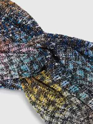 Missoni Hairband In Viscose Lamé Blend With Sequin Appliqu