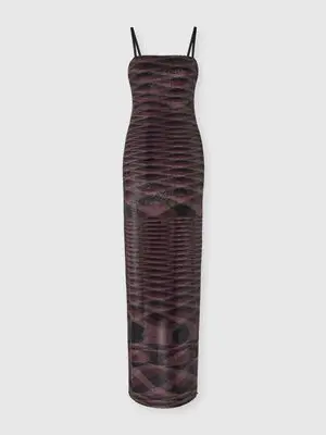 Missoni Long Strapless Dress With Flame Pattern - Multicoloured