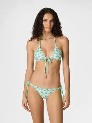 Missoni Triangle Bikini In Viscose With Floral Motif