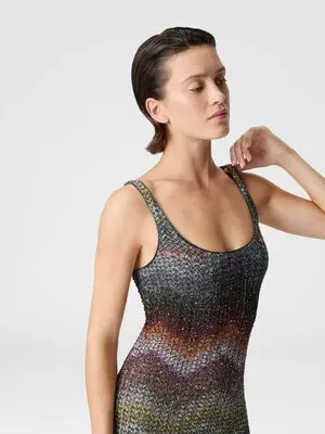 Missoni Style Zigzag Knit With Sequins