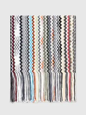 Missoni Zigzag Viscose Scarf With Fringes - Multicoloured
