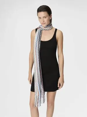 Missoni Zigzag Viscose Scarf With Fringes