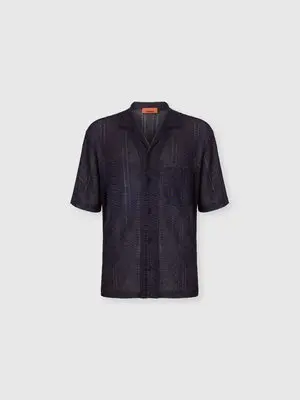 Missoni Viscose Knit Bowling Shirt With Greek Key Motif - Multicoloured