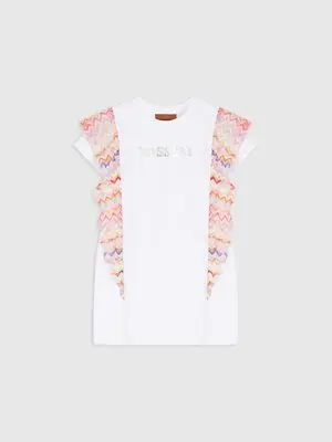 Missoni Short Dress With Short Sleeves - White