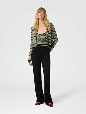 Missoni Straight Long Pants In Lam - Black