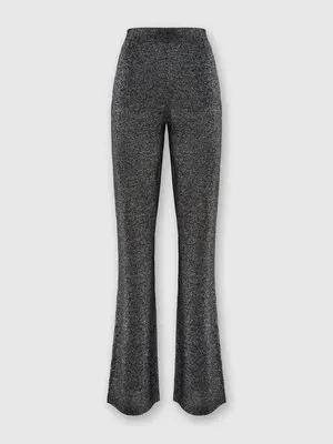 Missoni Straight Long Pants In Lam - Silver