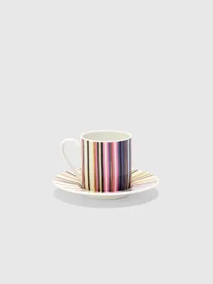Missoni Jenkins Set Of 2 Coffee Cups & Saucers - Red  Multicoloured