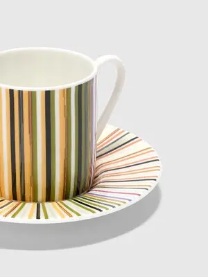 Missoni Jenkins Set Of 2 Coffee Cups & Saucers - Red  Multicoloured