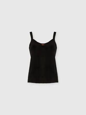 Missoni Sleeveless Zigzag Knit Top - Black