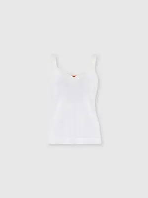 Missoni Sleeveless Zigzag Knit Top - White
