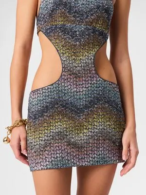 Missoni Sleeveless Mini Dress With Zigzag Texture