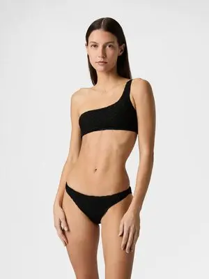 Missoni Shoulder Bikini In Lamé Viscose With Raschel Workmanship - Black