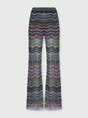 Missoni Chevron Palazzo Trousers With Sequins - Multicoloured